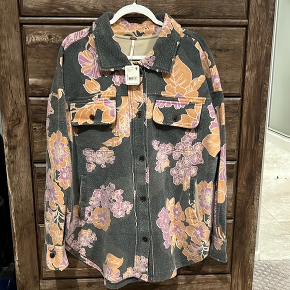 Free People | Jackets & Coats | Free People By We Three Free Printed ...